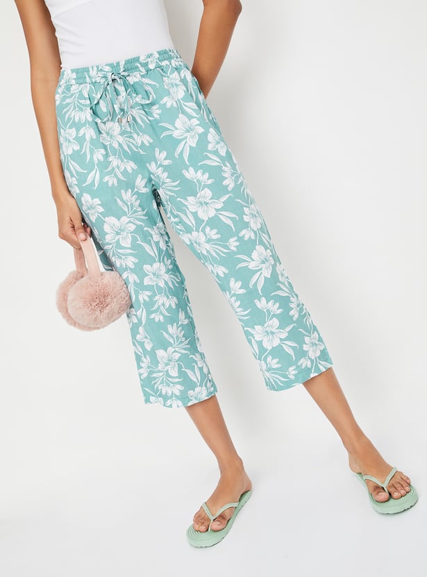 Buy Women Floral Print Capris Online at just Rs. 499.0 - 1000015230130 ...