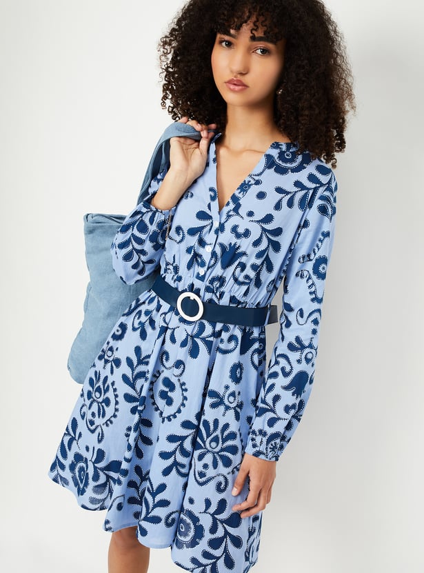 Buy Kalki x Max Women Printed Belted Shirt Dress Online at just Rs. 799 ...