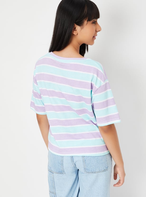 Buy Girls Striped T-shirt Online at just Rs. 249.0 - 1000015360482 ...