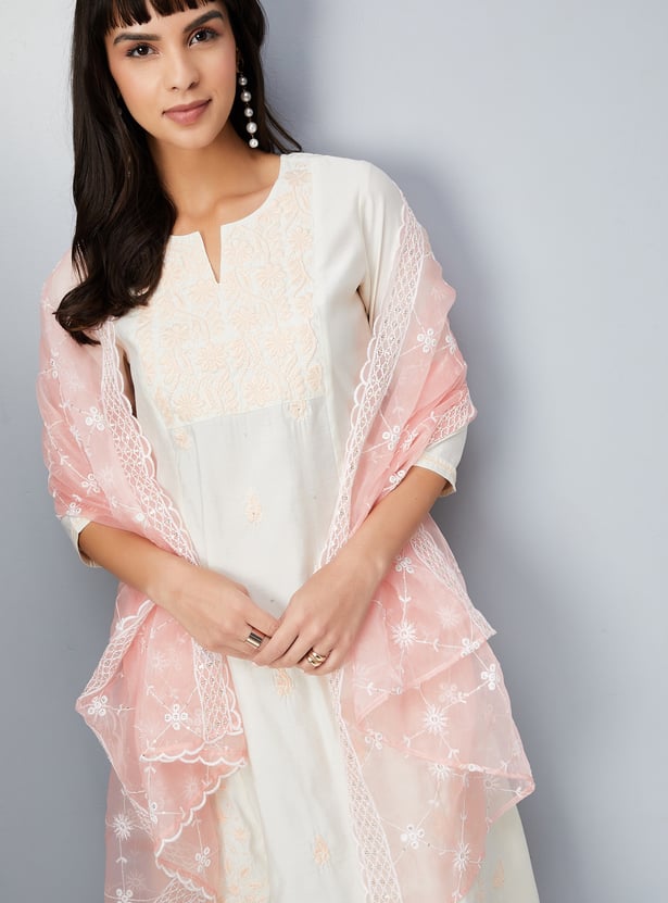 Buy Women Embroidered A-line Kurta Set Online at just Rs. 1699.0 ...