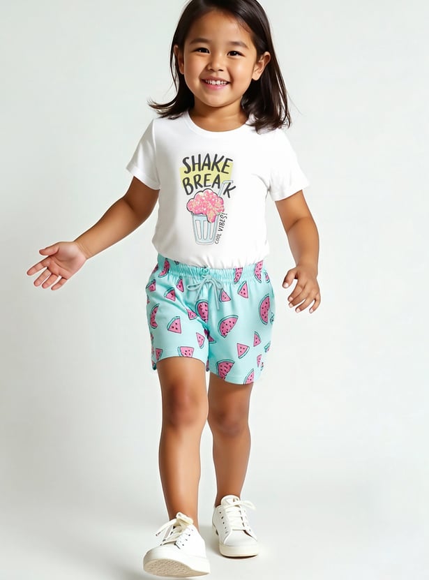 Buy Girls Printed Shorts Online at just Rs. 299.0 - 1000015380269 | Max ...