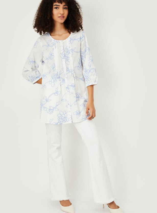 Buy Women Floral Print Tunic Online at just Rs. 699.0 - 1000015577005 ...