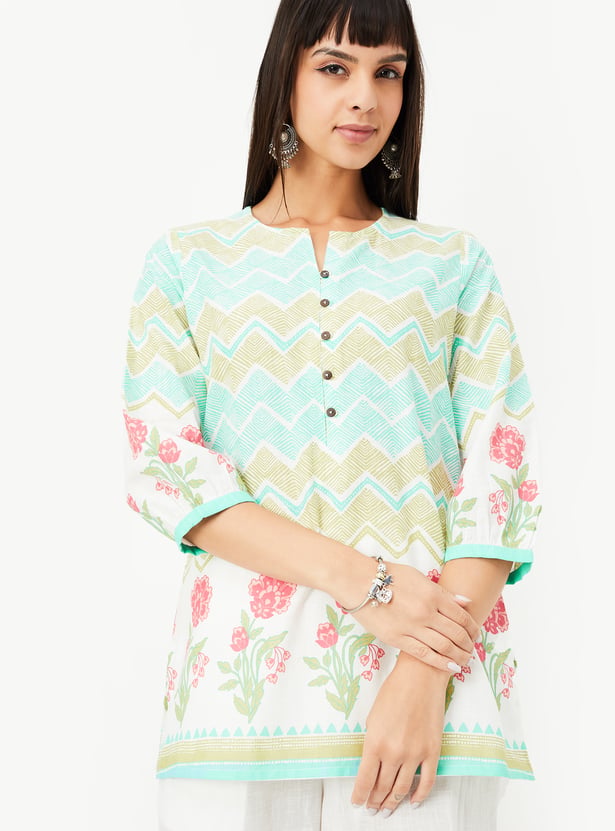 Buy Women Floral Print Tunic Online at just Rs. 499.0 - 1000015590563 ...