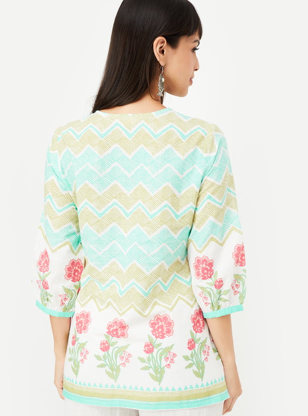 Buy Women Floral Print Tunic Online at just Rs. 499.0 - 1000015590563 ...