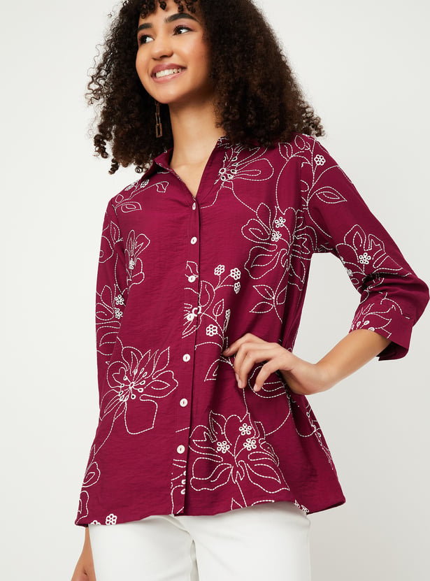Buy Women Floral Embroidered Tunic Online at just Rs. 699.0 ...