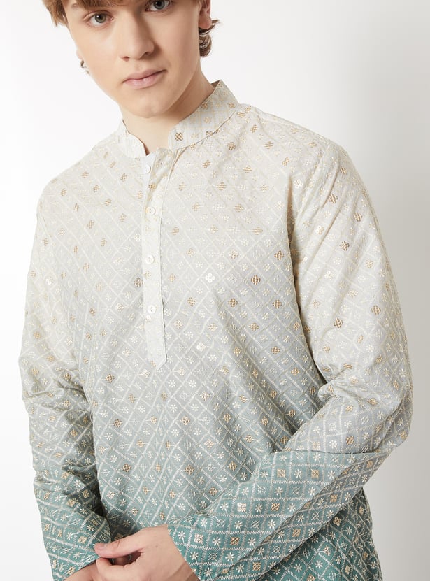 Buy Men Ombre Regular Fit Kurta Online at just Rs. 1599.0 ...