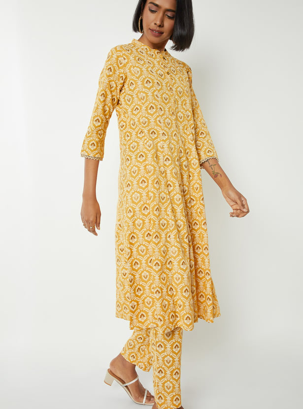 Buy Women Printed A-line Kurta Set Online at just Rs. 1299.0 ...
