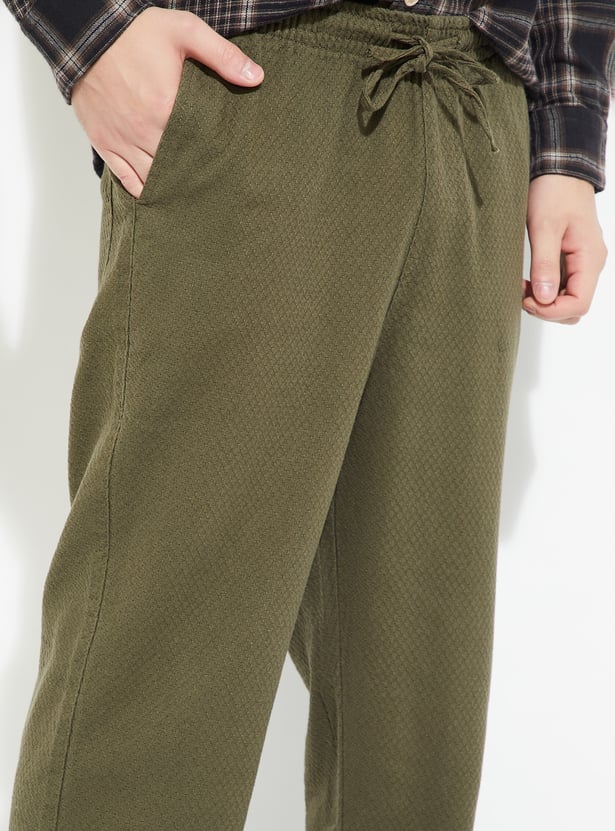 Buy URB_N Men Textured Trousers Online at just Rs. 1299.0 ...